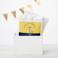Nautical Navy Blue and Mustard Yellow Anchor Party Favor Bag | Zazzle