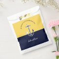 Nautical Navy Blue and Mustard Yellow Anchor Party Favor Bag | Zazzle