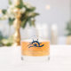 Nautical Navy Blue Boat Name Ship Wheel Whiskey Glass | Zazzle