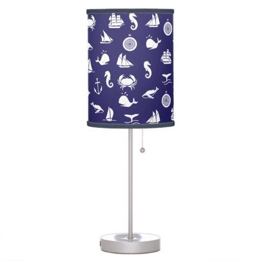 Nautical Navy Blue Home and Room Decor Lamp | Zazzle