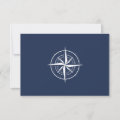 Nautical Navy Blue & White Meal Choice RSVP Card | Zazzle
