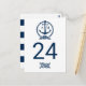 Nautical Navy Monogram Wedding Table Number | Zazzle