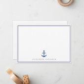 Nautical Navy Professional Double Border Card | Zazzle