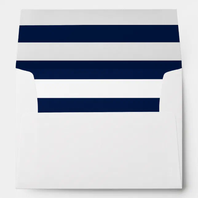 Nautical Navy Stripes Envelope | Zazzle