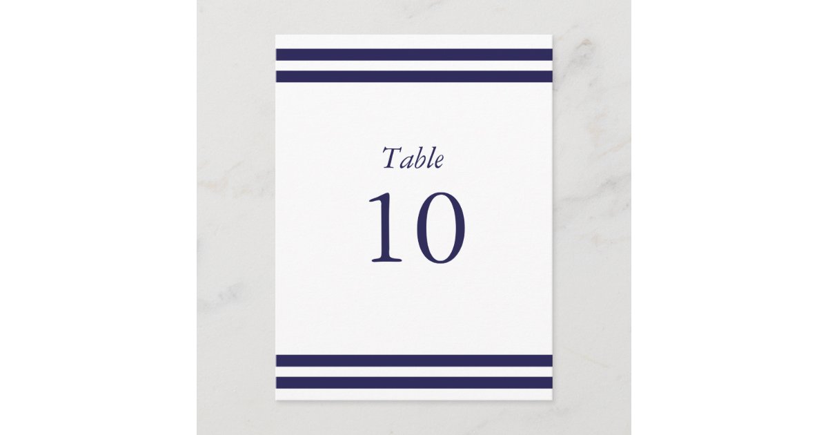 Nautical Navy Table Numbers | Zazzle