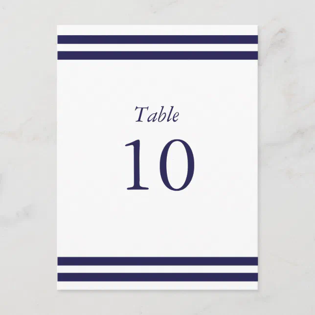 Nautical Navy Table Numbers | Zazzle