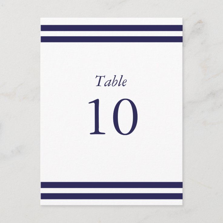 Nautical Navy Table Numbers | Zazzle