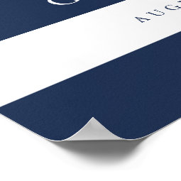 Nautical Navy & White Stripe Wedding Welcome Sign | Zazzle