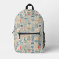 Nautical Newspaper Pattern Printed Backpack | Zazzle