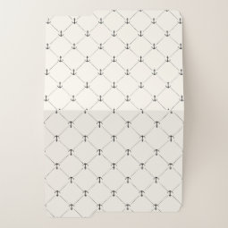 Nautical Ocean Anchor Shell Lobster Patterns File Folder | Zazzle