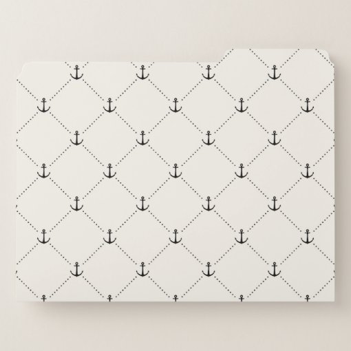 Nautical Ocean Anchor Shell Lobster Patterns File Folder | Zazzle