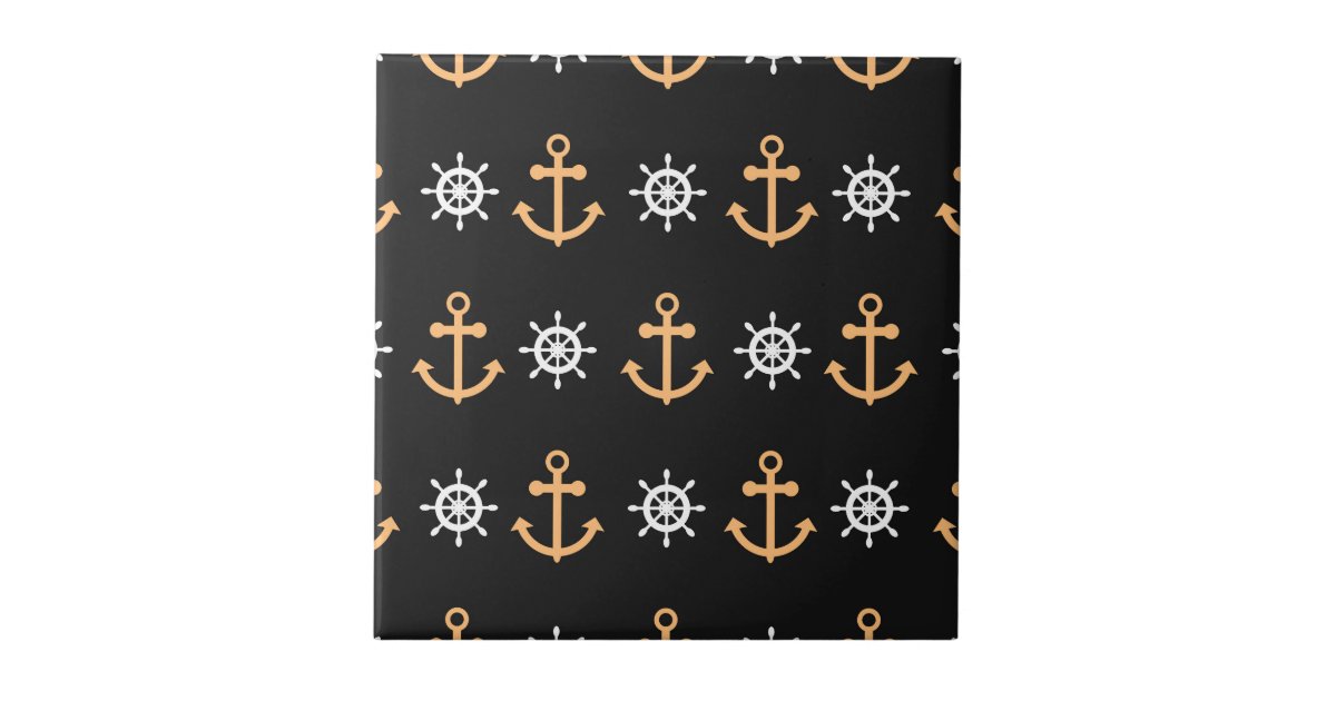 Nautical Pattern Ceramic Tile | Zazzle