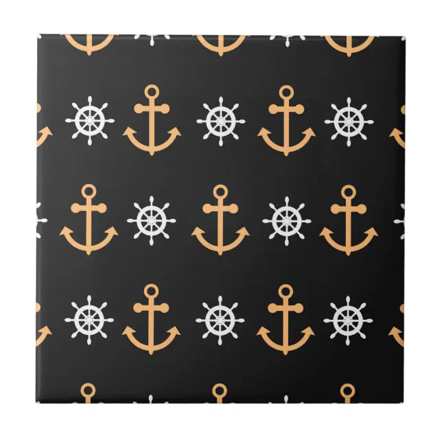 Nautical Pattern Ceramic Tile | Zazzle