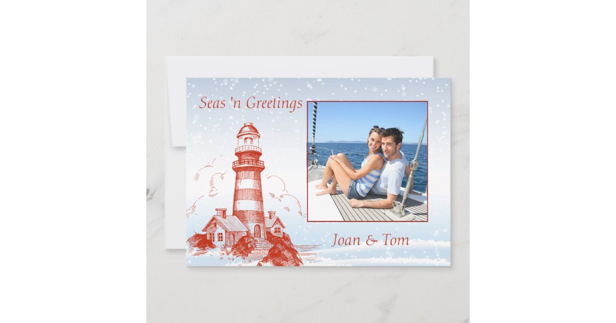 Nautical Photo Christmas Card | Zazzle