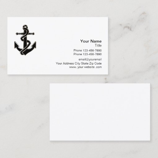 Nautical Professional Logo Template Business Card | Zazzle