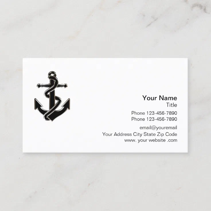 Nautical Professional Logo Template Business Card | Zazzle