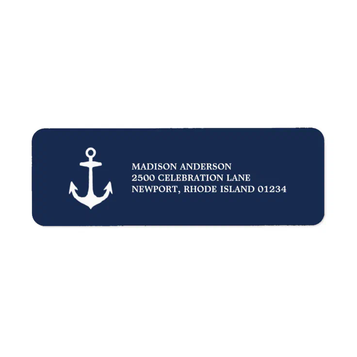 Nautical | Return Address Label | Zazzle