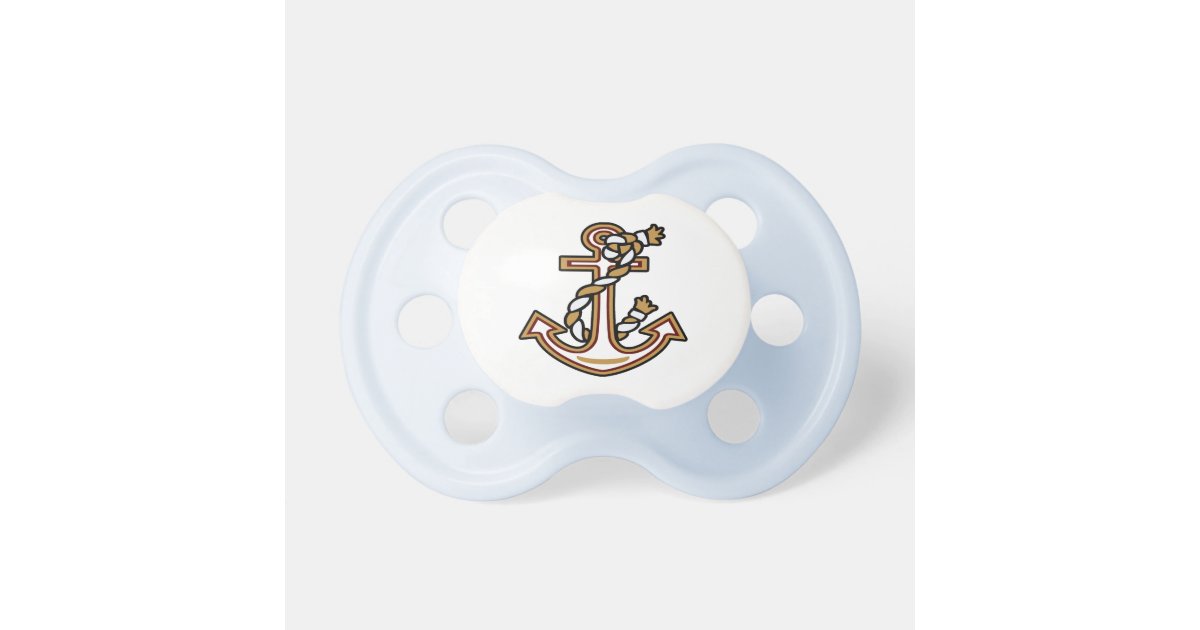 Nautical Rope Anchor Pacifier | Zazzle