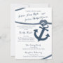 Nautical Rope and Anchor Wedding Invitation | Zazzle