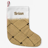 Nautical Rope Mat Ocean Plait Print Small Christmas Stocking | Zazzle