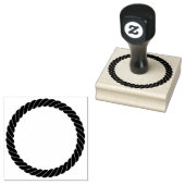 Nautical Rope Thick Twist Cartoon Circle Frame Rubber Stamp | Zazzle