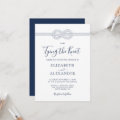 Nautical Rope Tying the Knot Wedding Invitation | Zazzle