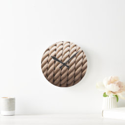 Nautical Rope Wall Clock | Zazzle
