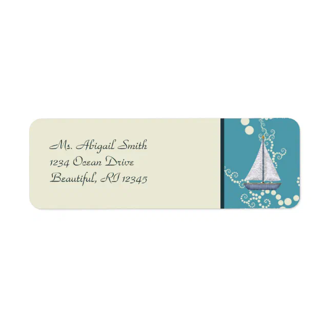Nautical Sailboat Address Labels | Zazzle