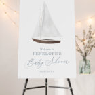 Nautical Sailboat Baby Shower Welcome Sign | Zazzle