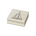 Nautical Sailboat Sailing Boat Yacht Rubber Stamp | Zazzle