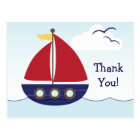 Nautical Thank You Boat Anchor Floral Postcard | Zazzle.com