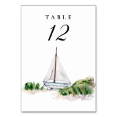 Nautical Sailboat Wedding Table Number | Zazzle