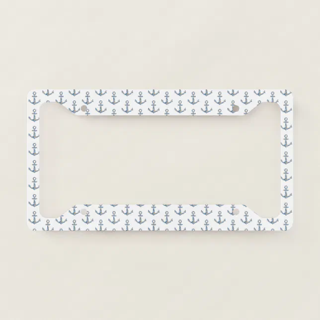 Nautical Sailing Boat Anchor Unusual Lighthouse License Plate Frame ...