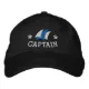 Nautical sailing boat Captains Embroidered Baseball Cap | Zazzle