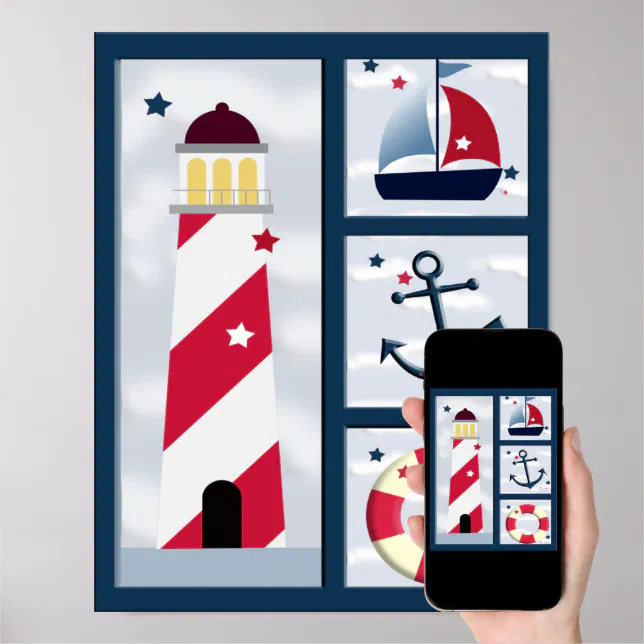 Nautical Sailing Design Poster | Zazzle