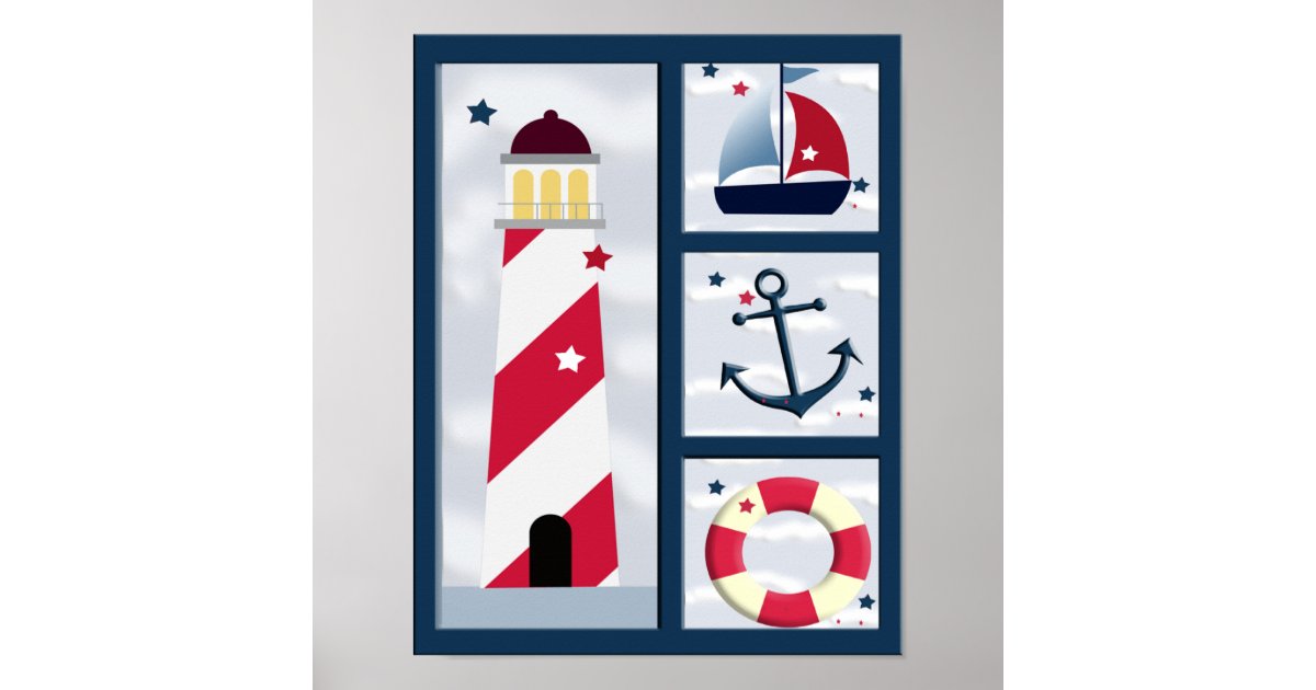Nautical Sailing Design Poster | Zazzle