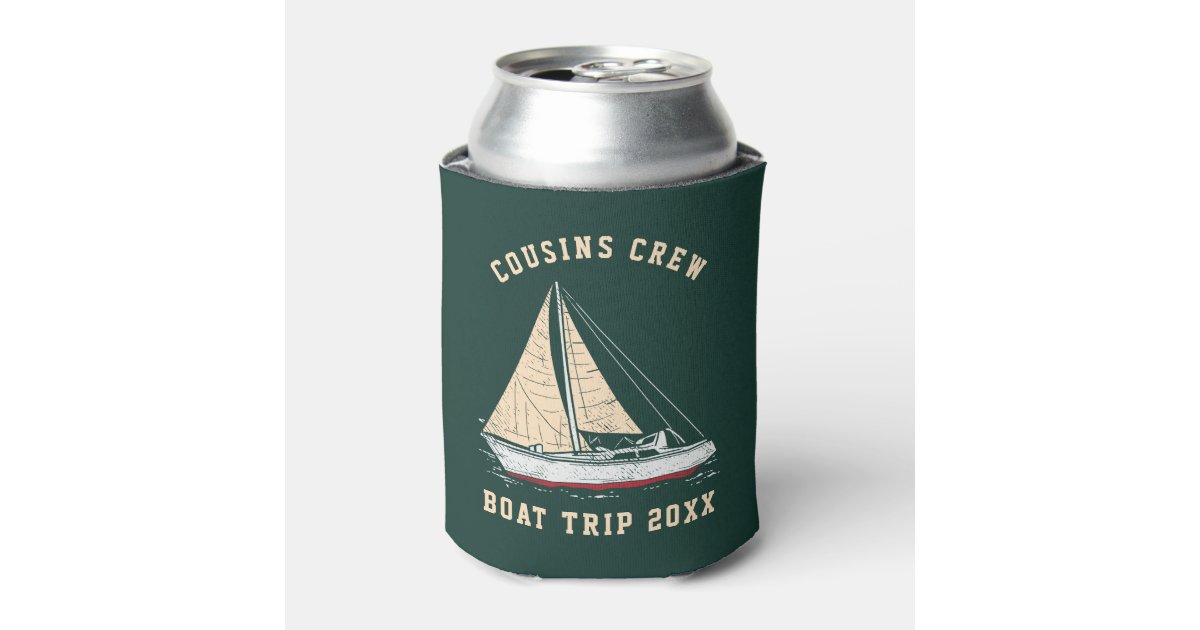 Nautical Sailing Matching Family Boat Trip Cousins Can Cooler | Zazzle