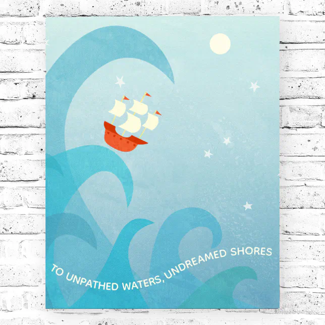 Nautical Sailing Shakespeare Quote Poster | Zazzle