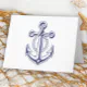 Nautical Sailor Navy Blue Anchor Blank Note Card | Zazzle