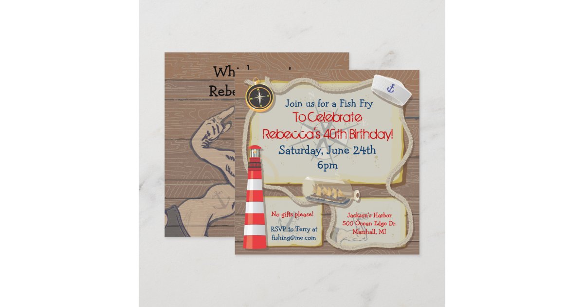 Nautical Sailor Party Invitation | Zazzle
