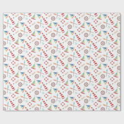 nautical sea lighthouse wrapping paper | Zazzle