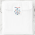 Nautical Sea Ornament Coastal Christmas Square Sticker | Zazzle