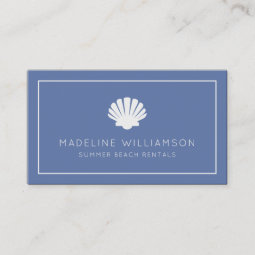 Nautical Seashell Beach Theme Business Card | Zazzle