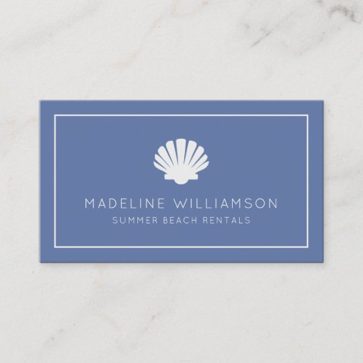 Nautical Seashell Beach Theme Business Card | Zazzle