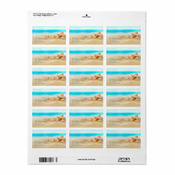 Nautical Seashells & Beach 2 - Template Label | Zazzle