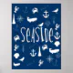 Nautical Seaside Poster | Zazzle