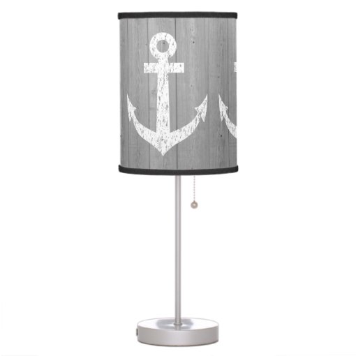 Nautical ship anchor print table lamp design | Zazzle