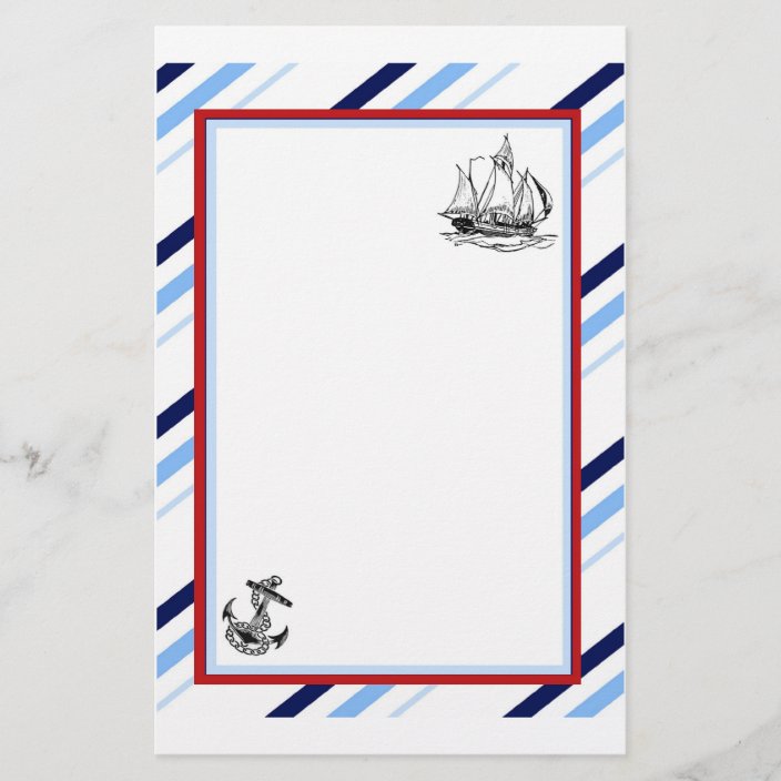 Nautical Ship & Anchor Stationery | Zazzle.com