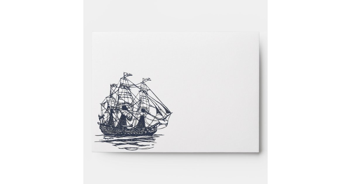 Nautical Ship Envelope | Zazzle
