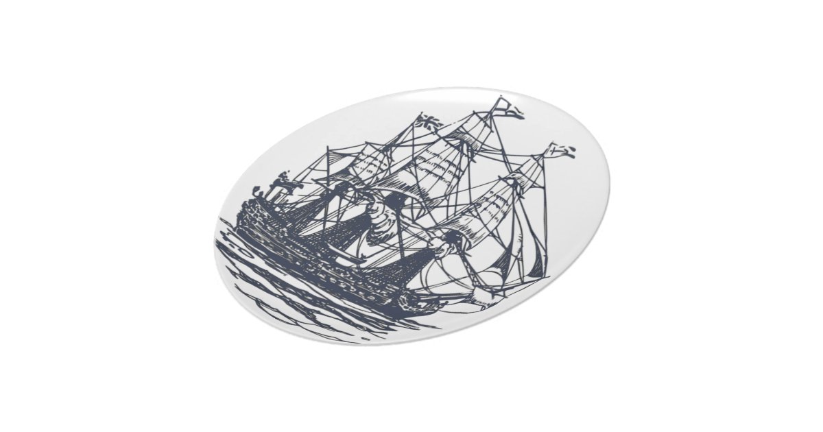 Nautical Ship Plate | Zazzle